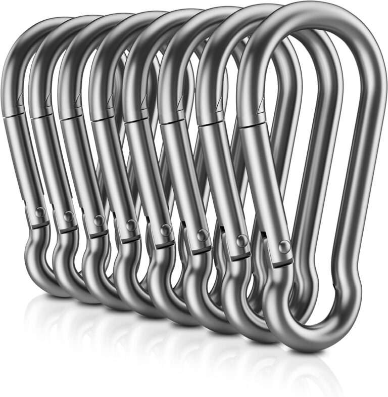 Heavy-Duty Stainless Steel Carabiner Clips – 16 Pack | 200+ lb Load ...